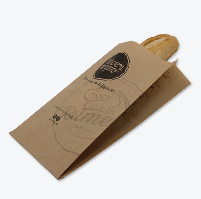 Kraft & Film Front Baguette Bags - Green'a Packaging